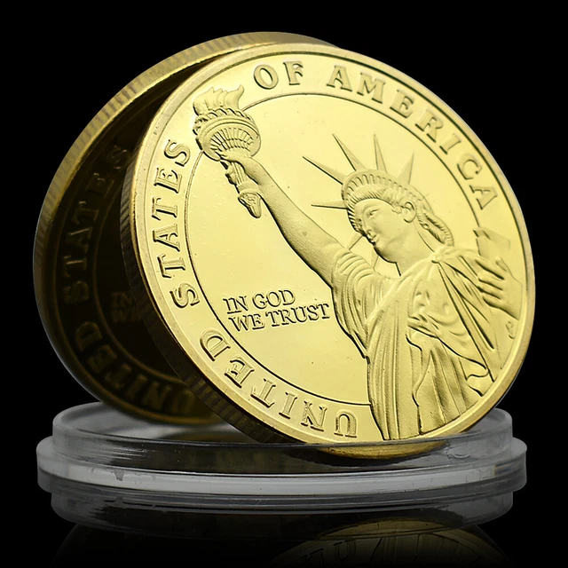 STATUE OF LIBERTY Commemroative Medal of Honor US Gold Plated Coin ...