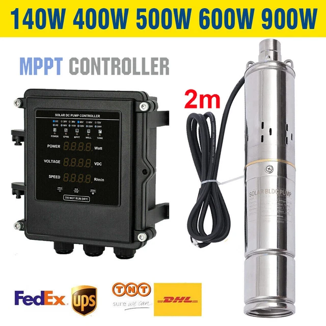3& MPPT CONTROLLER Screw Solar Water Pump Deep Well Submersible Bore ...