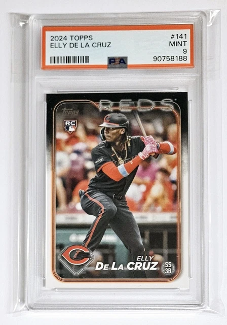 ELLY DE LA Cruz 2024 Topps Series 1 #141 RC Rookie PSA nuovo di zecca 9 rossi EUR 22,42 ...