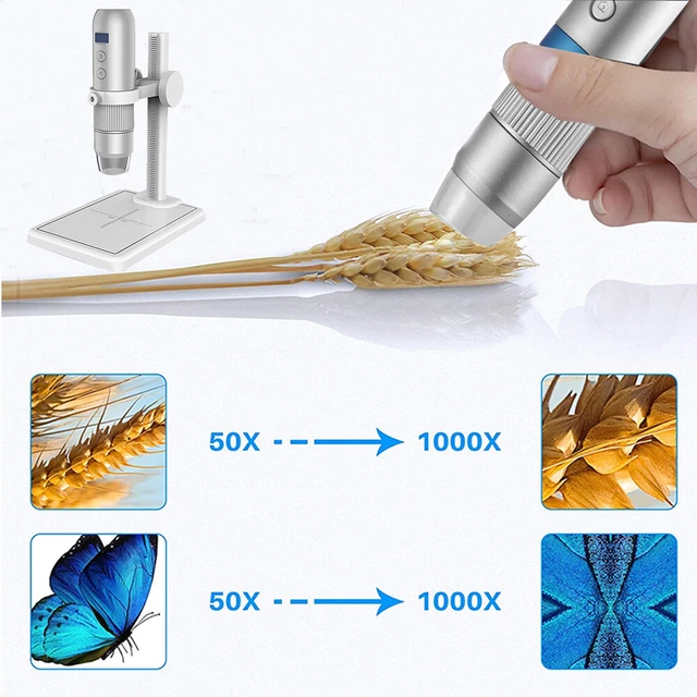 MS4 DIGITAL MICROSCOPE For Watch Phone Repair Coin Magnifier 8*LED ...