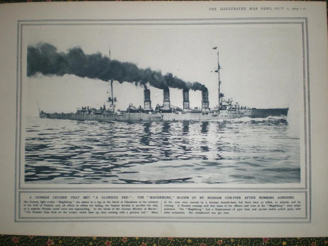 WW1 PHOTO GERMAN cruiser SMS Magdeburg 1914 £6.99 - PicClick UK