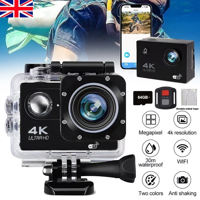 4K SPORT GO Pro 170° Action Camera Ultra HD 20MP WiFi Waterproof Remote ...