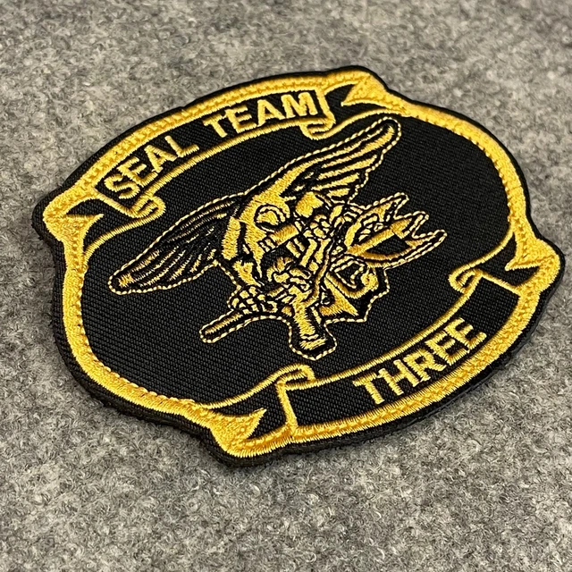 US NAVY SPECIAL Forces SEAL Team 3 Trident Embroidered Morale Patch ...
