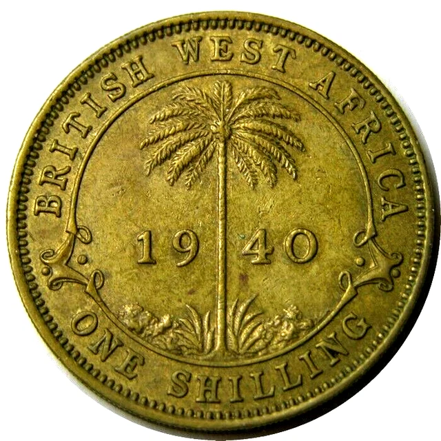 ELF BRITISH WEST Africa 1 Shilling 1940 George VI World War II £4.76 ...