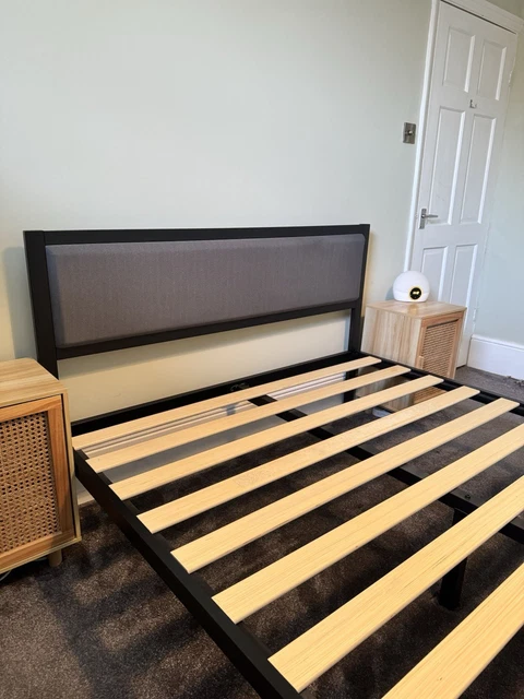 KING SIZE BED Frame Black And Great 1500 X 2000mm £68.30 - PicClick UK
