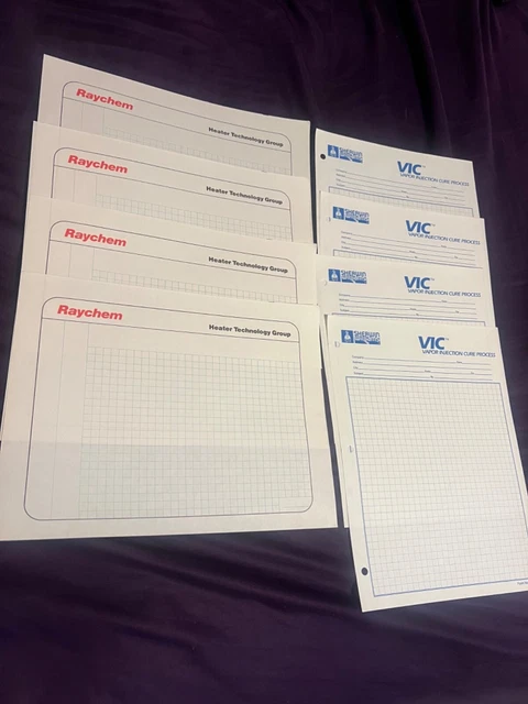 VINTAGE GRAPH PAPER Chart Letterhead Form 8 Sheets Lot Rare £17.50 ...