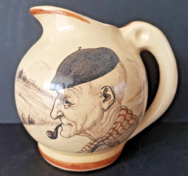 ANCIEN PICHET EN céramique basque Cazalas, signature, peint à la main. EUR 60,00 - PicClick FR