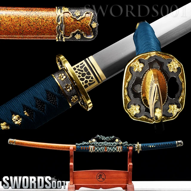 SPRING STEEL JAPANESE samurai Tachi Sword Katana golden fittings $208. ...