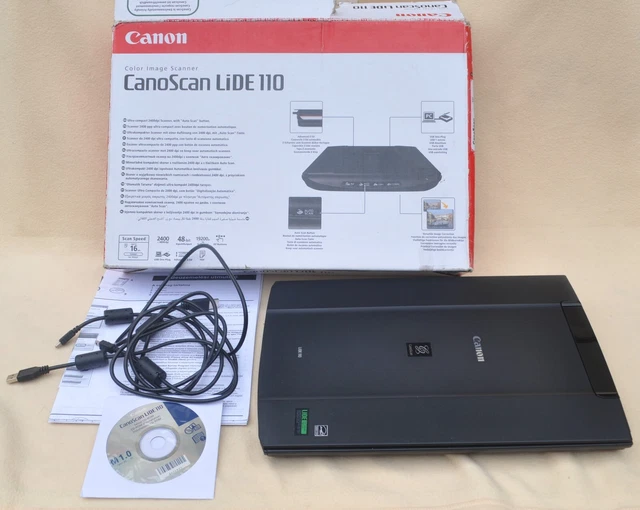 BOXED FULLY WORKING " CANON CanoScan LIDE 110 " Flatbed Scanner + Cable ...