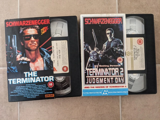 RARE THE TERMINATOR Orion Label VHS tape (1984) & Terminator 2 ...