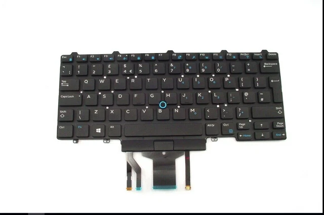 NEW GENUINE DELL Latitude 14 7490 Uk Keyboard Backlit 9170J 09170J EUR ...