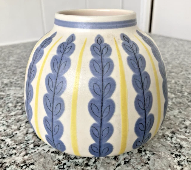 POOLE POTTERY 1950S FREEFORM ERA VASE ~ YES PATTERN by ALFRED READ ...