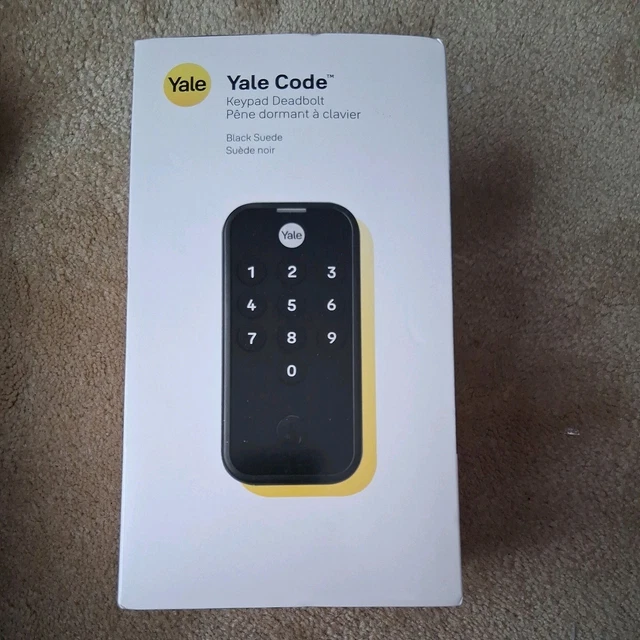 YALE CODE KEYPAD Deadbolt Door Lock - Black Suede (NEW) £54.81 ...