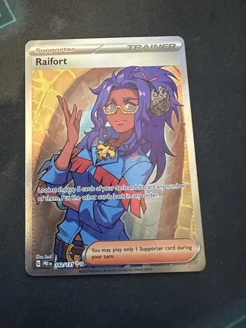 RAIFORT FULL ART Trainer 142/131 Prismatic Evolutions Pokemon TCG £2.76 ...