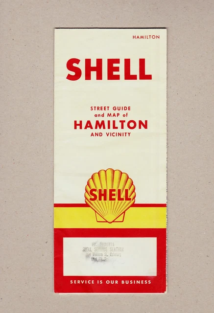 1958 SHELL HAMILTON Street Guide and Road Map. H M Gousha Company. $11. ...