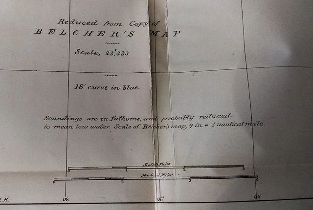 1882 SKETCH SURVEY Map of Belcher's Map Mouth of Columbia River Oregon ...