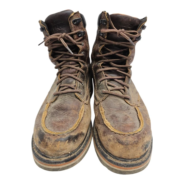 TIMBERLAND PRO WORK Boots A1Z9 Soft Toe Mens 10.5W Brown Leather £27.16 ...