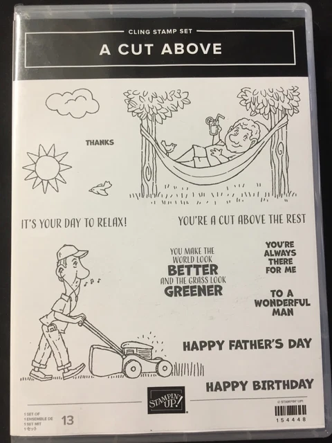 STAMPIN UP! A CUT ABOVE Stamp Set ....You're A Cut Above The Rest #198 ...