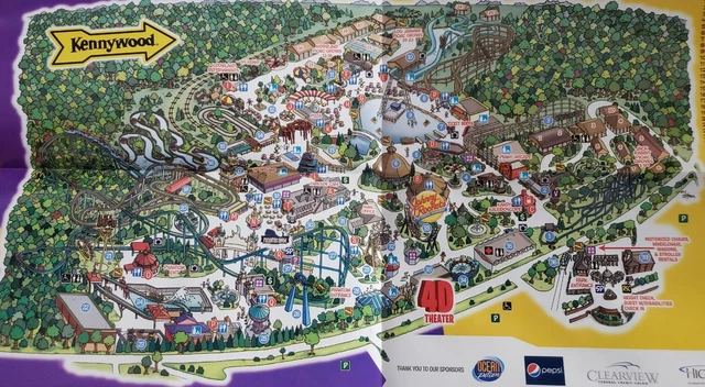 Kennywood Park Map FOR SALE! - PicClick UK