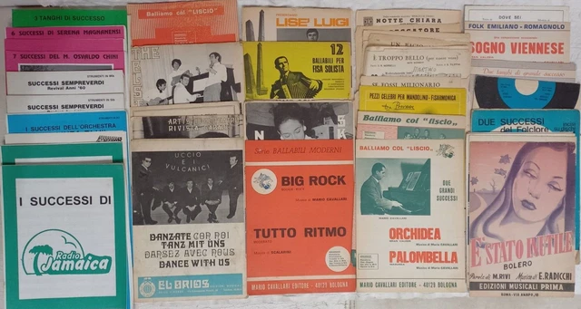 SPARTITI MUSICALI LOTTO OLTRE 30/35 LIBRETTI anni 70/60/80 rock fisa ...