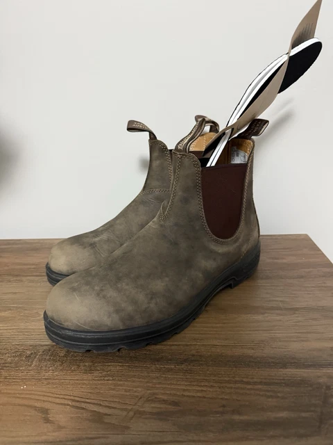 MEN’S BLUNDSTONE CHELSEA Boots Rustic Brown Leather Chiappetta Size 10 ...