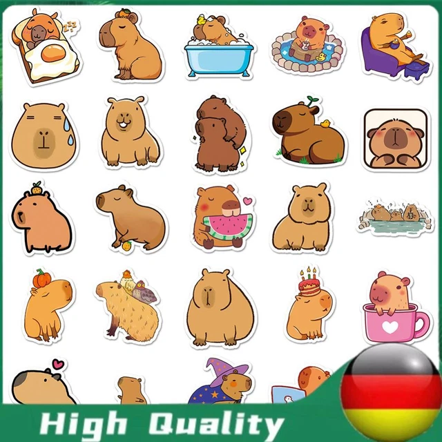 100PCS CUTE CAPYBARA Stickers Waterproof Capybara Stickers for ...