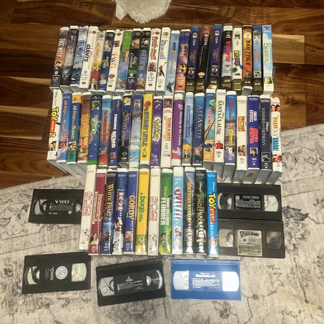 LOT OF 62 DISNEY VHS Cartoon/Pixar Animatio for kids/ Clamshell £152.68 ...
