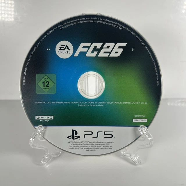 EA SPORTS FC 26 PS5 DISC ONLY NO CASE - OPENED NEVER USED NO SCRATCHES ...