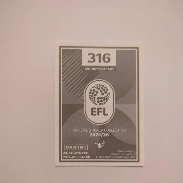 PANINI EFL 2025 - 26 STICKER Steve Cook Queens Park Rangers #316 £1.17 ...