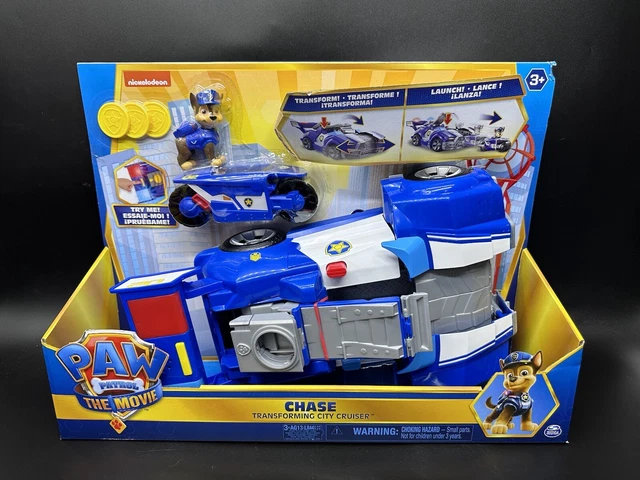 PAW PATROL THE Movie Chase Transforming City Cruiser Vehicle New £35.99 ...