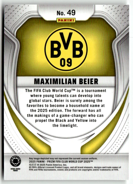 2025 PANINI PRIZM Club Mundial No. 49 Maximilian Beier Novato EUR 1,82 ...