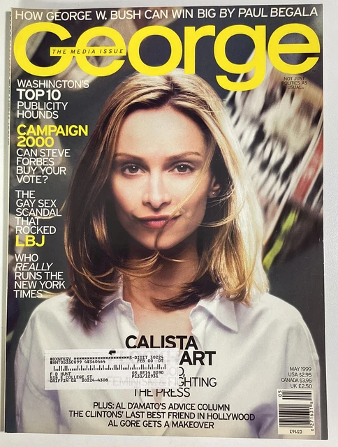GEORGE MAGAZINE JFK Jr 1999 Calista Flockhart Clinton Gore Bush Forbes ...