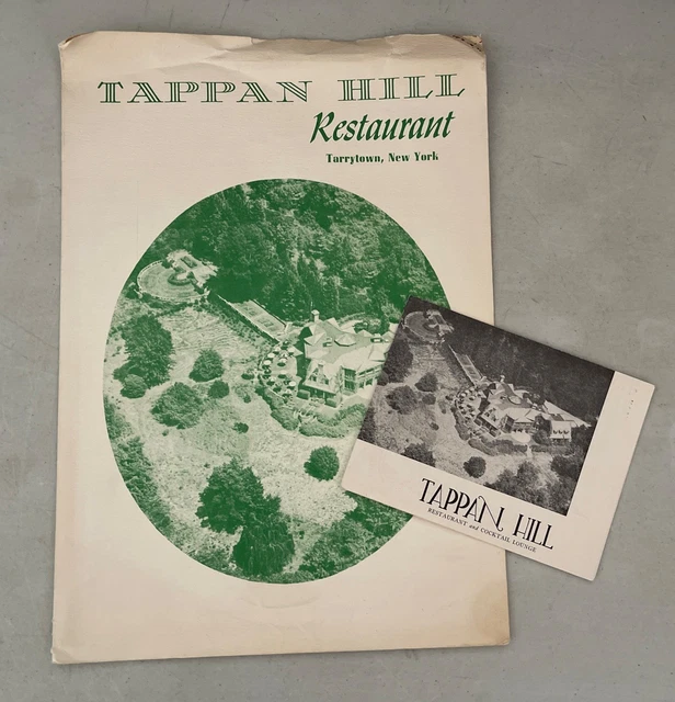 VINTAGE 1950S TAPPAN Hill Restaurant Cocktail Lounge Tarrytown NY Menu ...