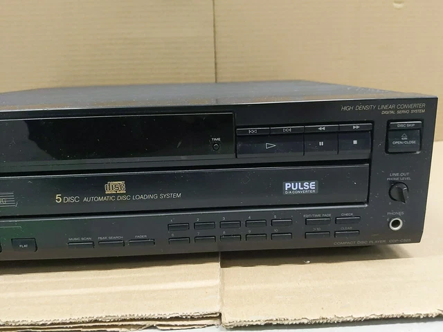 SONY CDP-C525 5-DISC CD Player Changer. No Remote | Tested and Working ...