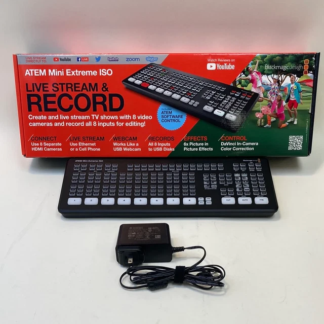 BLACKMAGIC DESIGN ATEM Mini Extreme ISO Live Production Switcher £846. ...