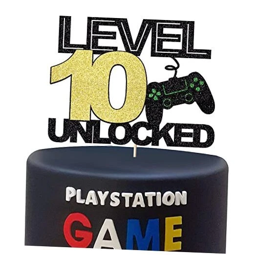 MIGEAKS LEVEL UNLOCKED cake topper official teenagerth birthday cake 10 ...