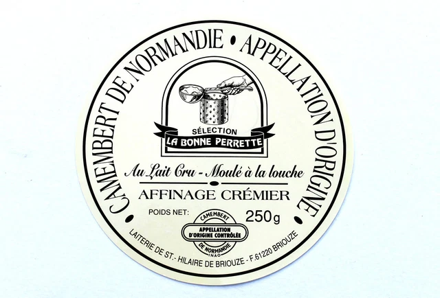 OLD CHEESE BOX Label - Camembert De Normandie - La Bonne Perrette £2.15 ...