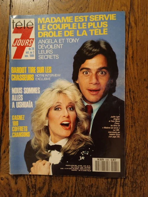 MAGAZINE TÉLÉ 7 jours de 1989 - Tony Danza, Judith Light, Madame est servie EUR 5,00 - PicClick FR