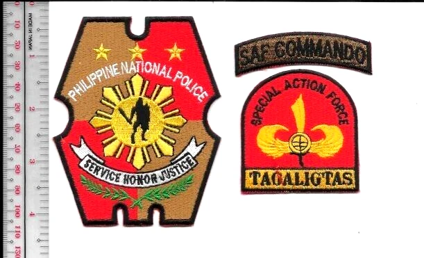 PHILIPPINES NATIONAL POLICE PNP Special Action Force SAF Commando Patch ...