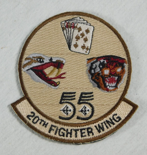 USAF 20TH FIGHTER WING Patch 1990s Hook & Loop Closure DESERT SUBDUED £ ...