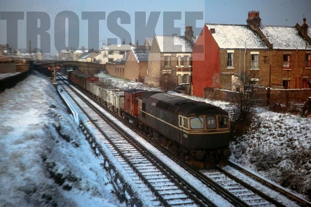 35MM SLIDE BR British Rail Diesel Loco Class 33 D6584 Gravesend 1965 ...