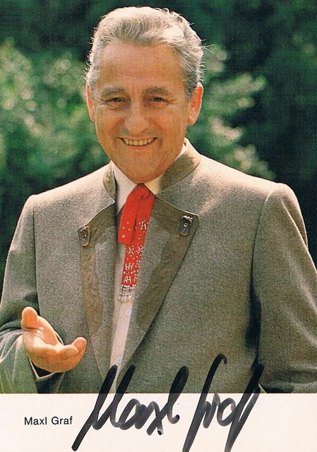 MAXL GRAF, VOLKS-SCHAUSPIELER, original Autogramm auf einer Karte ...