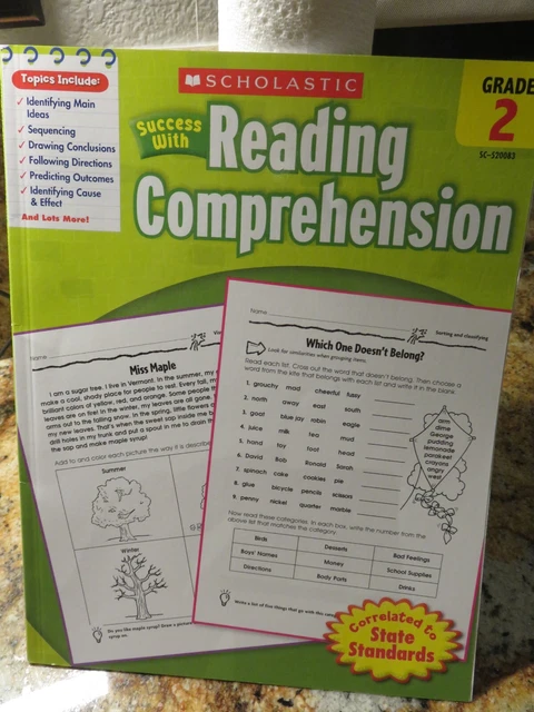 SCHOLASTIC READING COMPREHENSION Grade 2 Workbook By Robin Wolfe 2 75 scholastic-reading-comprehension-grade-2-workbook-by-robin-wolfe-2-75