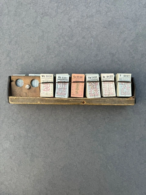 LONDON TRANSPORT BUS Coach Conductor Wooden Mousetrap Clippy 8 Ticket ...