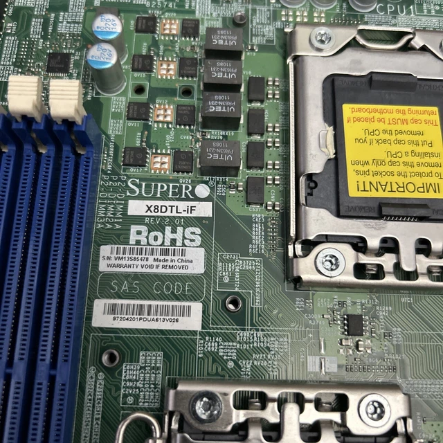 SUPERMICRO X8DTL-IF SOCKET LGA1366 with 1x Xeon E5506 and 12GB Ram £83. ...