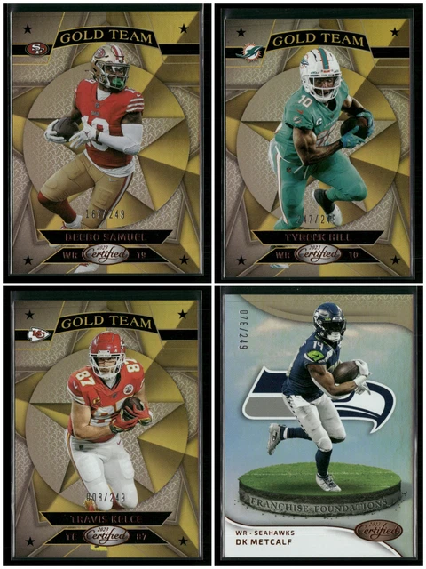 2023 CERTIFIÉ PANINI Deebo Samuel/Tyreek Hill/DK Metcalf bronze/249 ...