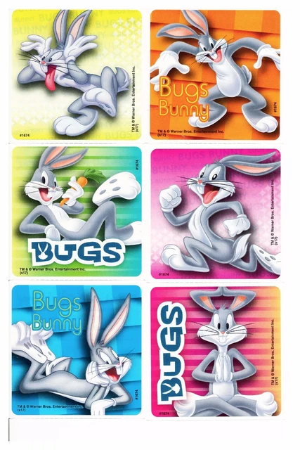 Bugs Bunny Stickers X 6 Looney Tunes Party Bugs Bunny Ts
