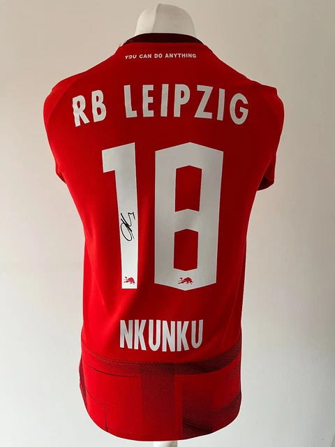 SIGNED CHRISTOPHER NKUNKU Shirt - Red Bull Leipzig - PROOF/COA £164.99 - PicClick UK