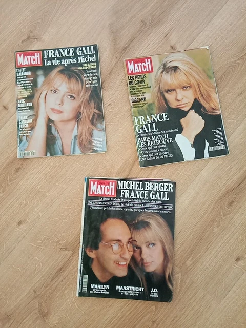 1992/1993-LOT 3 PARIS MATCH-special France gall/ Michel berger-french ...