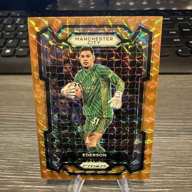 2023-24 PANINI PRIZM EPL ORANGE mosaïque #6 Ederson - Manchester City ...